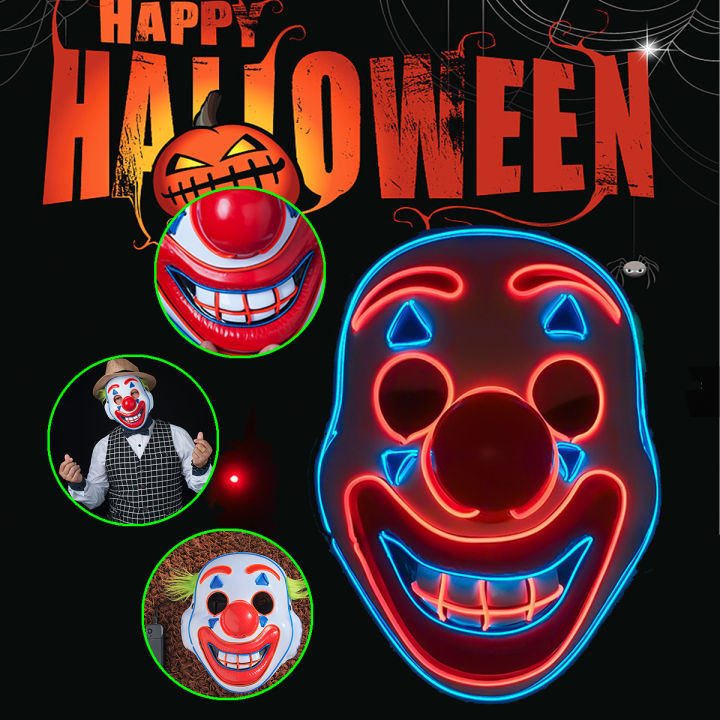 Amusing Halloween Clown Mask Full Face Clown Party Costume Evil Creepy ...