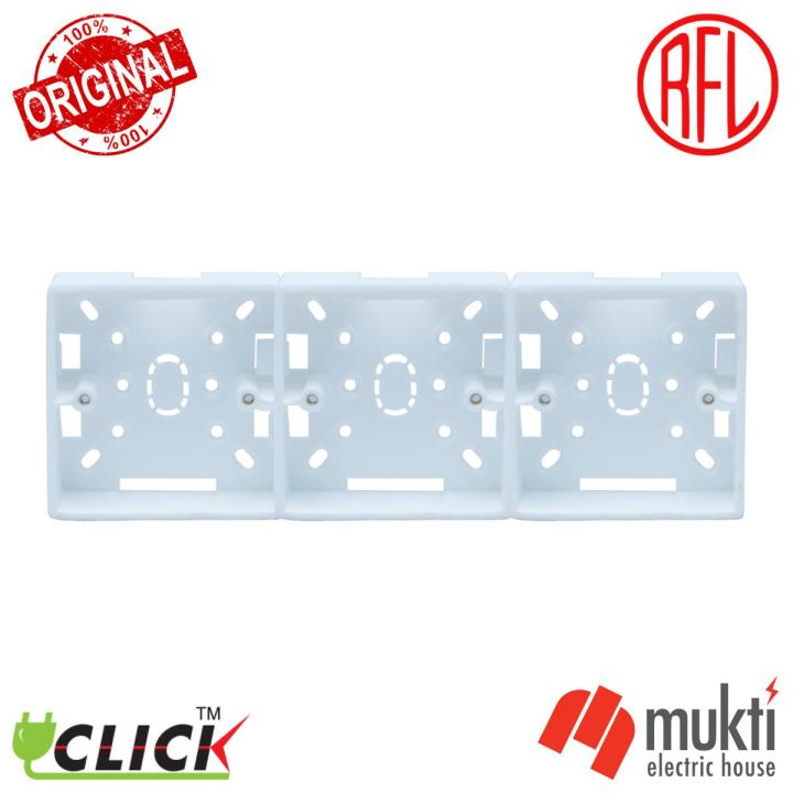 Click Three Gang MK White PVC Junction Box for Electrical Premium ...