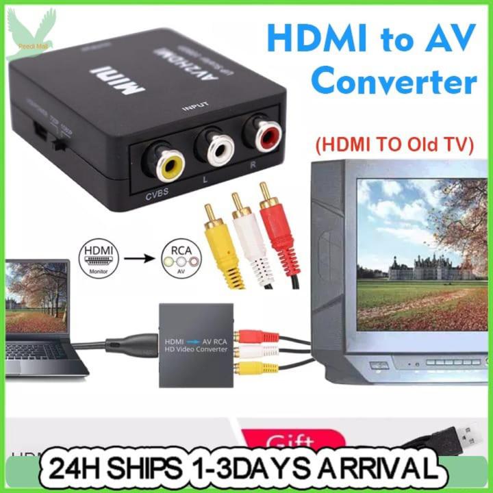 HDMI to AV HDMI To Old TV RCA AV/CVBS Adapter HDMI2AV Video Converter ...