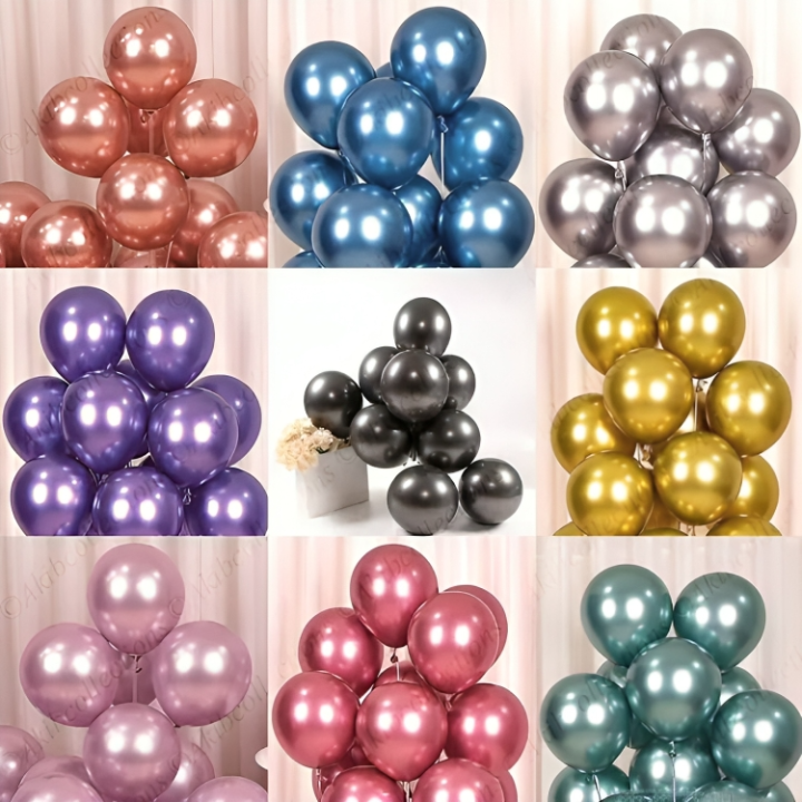 Metallic Balloon - 10 PCS (Premium Quality) | Daraz.com.bd