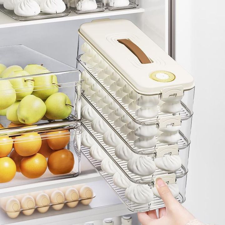 Portable /2/3/4 Layers Food Storage Container Plastic Transparent ...