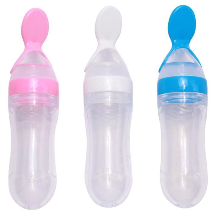Silicone Baby Food Dispensing Spoon & Feeder, Travel Baby Training ...