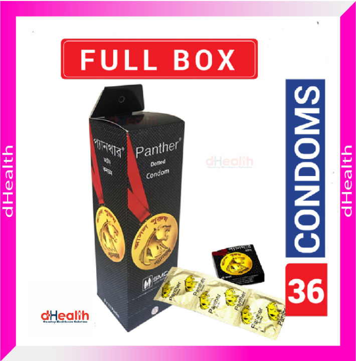 Panther Dotted Condoms Full Box Combo Pack (3x12)=36pcs | Daraz.com.bd