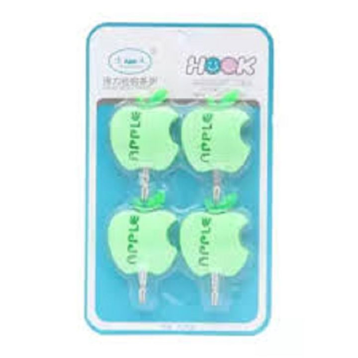 Apple Shape Wall Hooks 4pcs Set | Daraz.com.bd