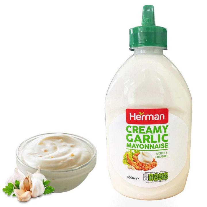 Herman Creamy Garlic Mayonnaise 500ml - 1pack | Daraz.com.bd