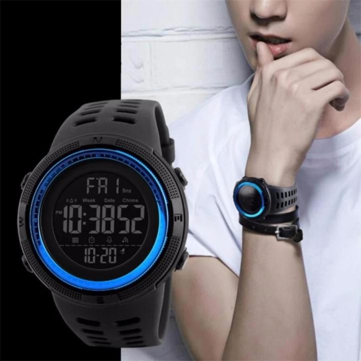 Mens Sports Watch Chronograph Alarm Clock Digital Watch Life Waterproof ...