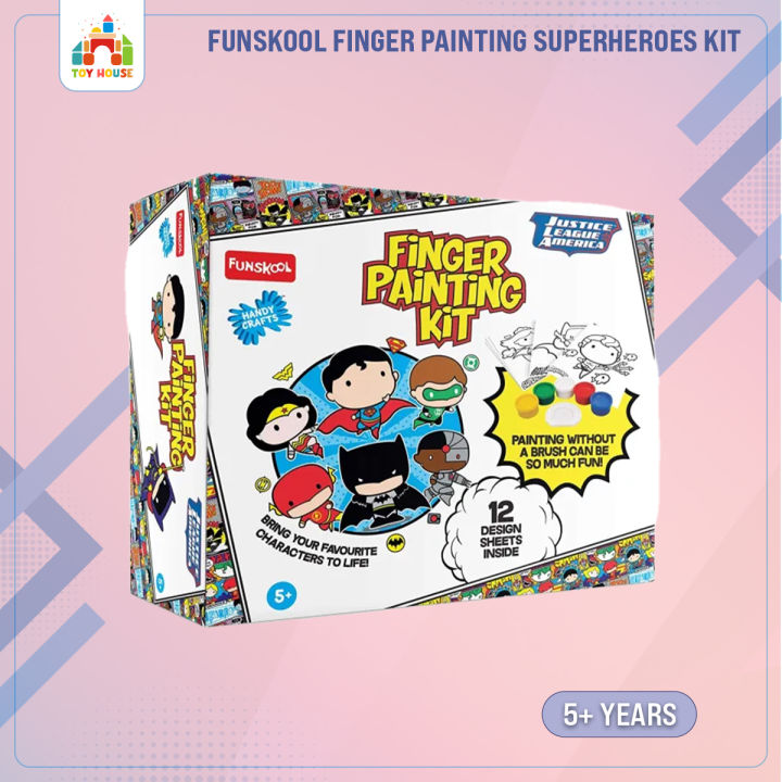 FUNSKOOL FINGER PAINTING SUPERHEROES ART AND CRAFT KIT | Daraz.com.bd
