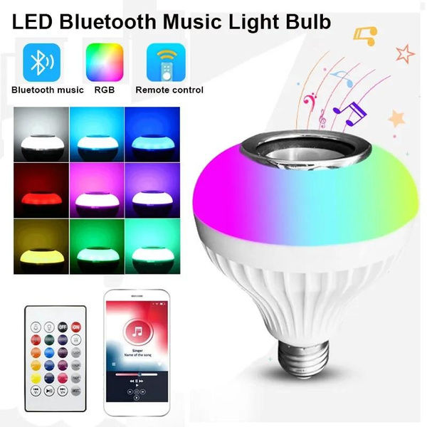 【Toy life hall】E27 RGB Bluetooth Music Multicolor Changing Light Bulbs ...