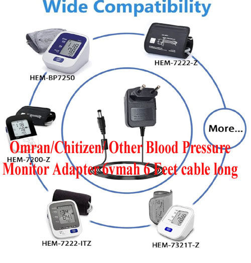 Adapter 6v 600mah For Blood Pressure Monitor/BP Machine Adapter with 6 ...