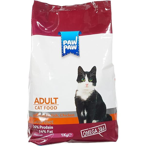 Paw Paw Adult Cat Food Fish Dehydrated Fish meal, rice, corn, wheat ...