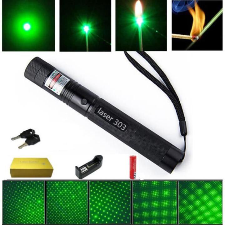 Rechargeable Green Laser Pointer 10km Adjustable Focus (Professional ...