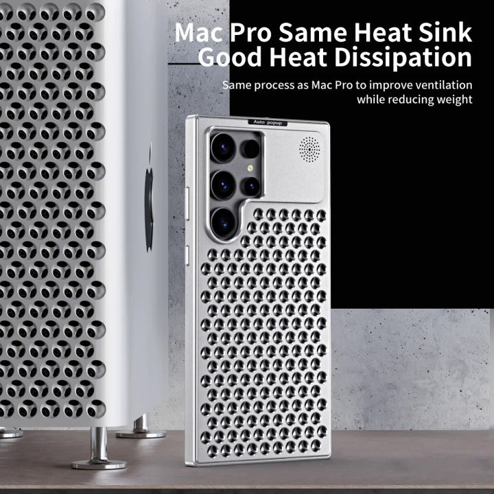 【NShisasN】Metal Heat Dissipation Phone Case For Samsung Galaxy S22 S23 ...
