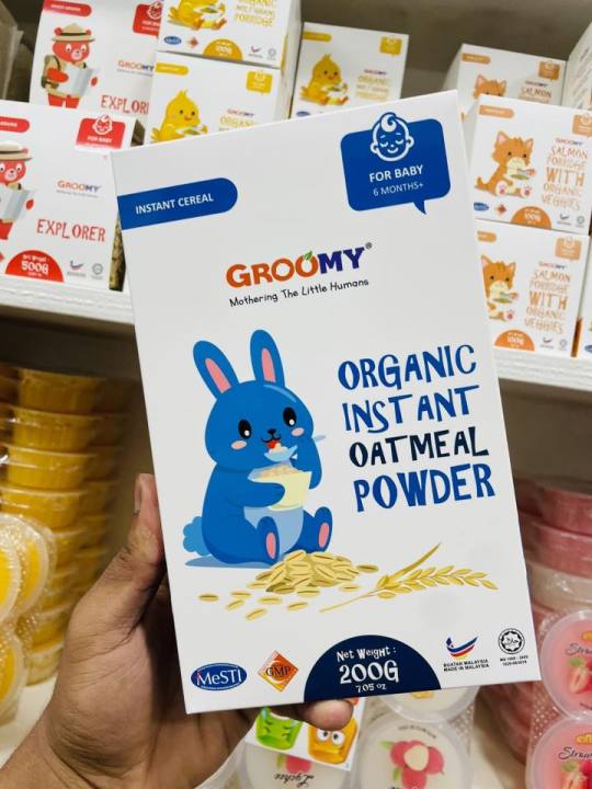 Groomy Organic Instant Oatmeal Powder Instant Cereal (From 6m+) 200gm ...