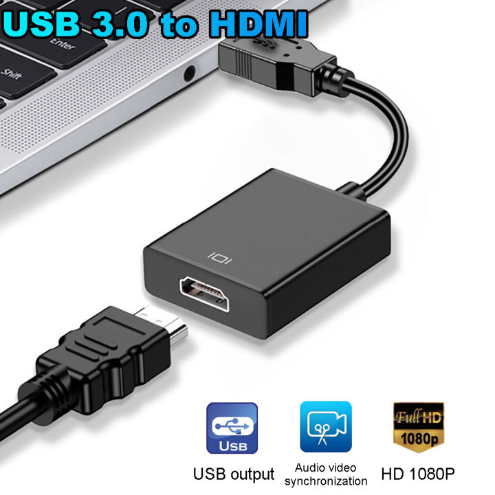 1080P USB 3.0 to HDMI Adapter USB to HDMI-Compatible Converter External ...