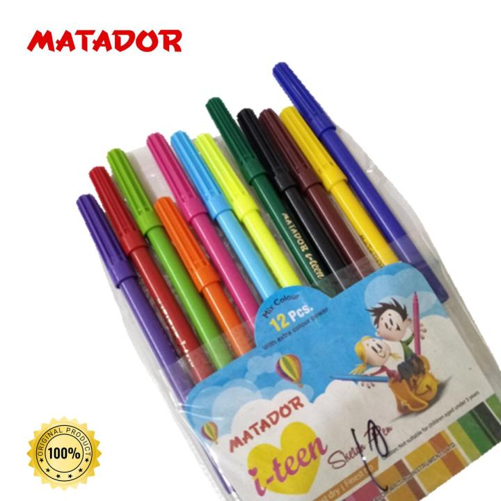 Matador Sketch pen Sign Pen 12 color | Daraz.com.bd