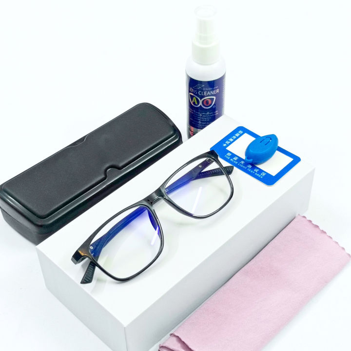 anti Blue-ray glass with TR-90 optical fibre frame lens cleaner blue ...