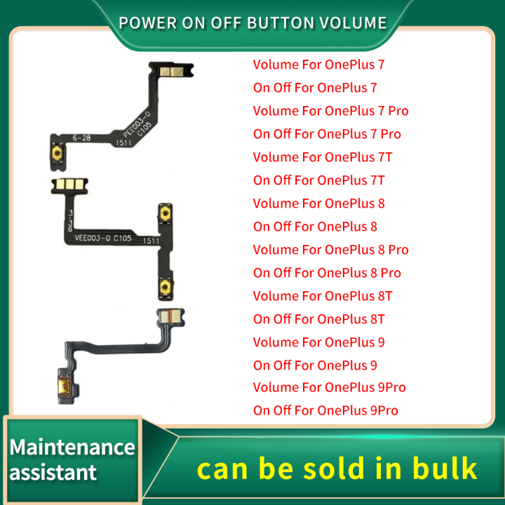 On Off Volume Switch Key Control Flex Cable Ribbon For OnePlus 7 7T 8T 8 9 Pro Power Button ...
