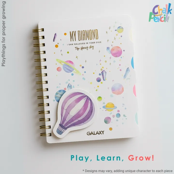 Dream Spiral Notebook with Hot Air Balloon Sticky Note – 80 Pages with ...