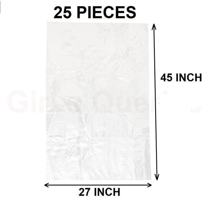 Clear (45" X27") 25PCS Trash Bag / Poly Bag / Garbage Bag / Moyla Felar Bag / Polibag | Daraz.com.bd