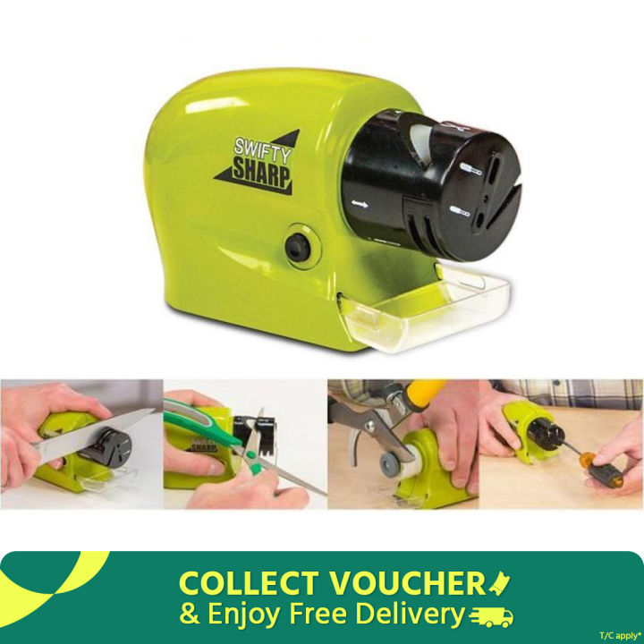 Keep Your Knives Sharp With The Swifty Sharp Motorized Knife Sharpener ...
