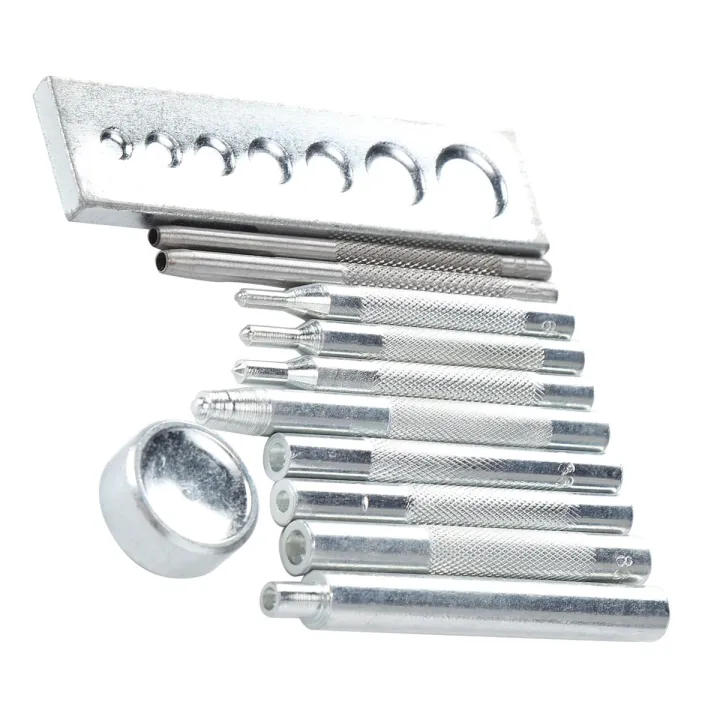 Snap Button Punch Base Set Metal DIY Leather Setting Tool Hole Install ...