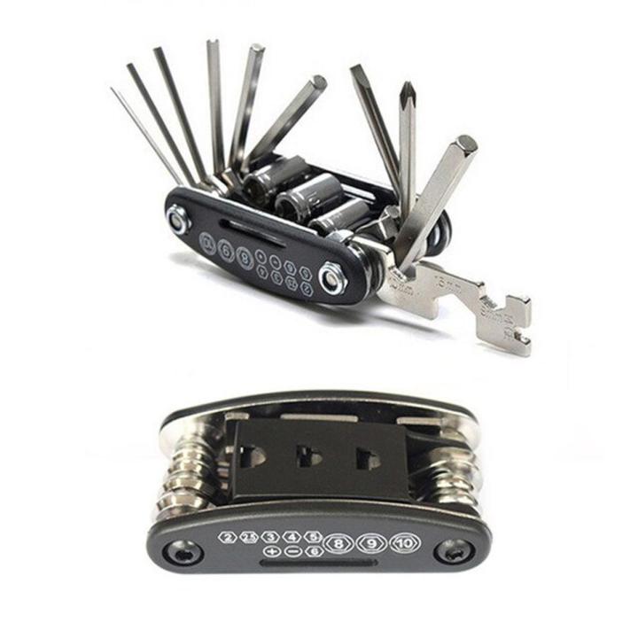 16 in 1 Bike Pocket Repair Tools Set Bicycle Multifunctional Tool Kit ...