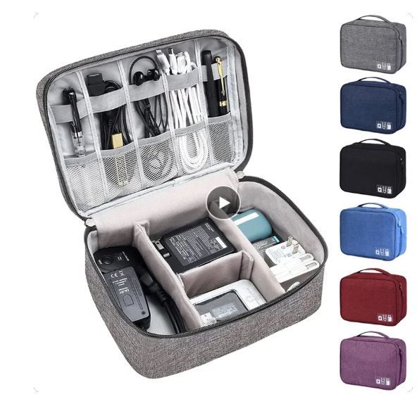Travel Gadget Cable Storage Bag Organizer Digital Electronic Organizer ...