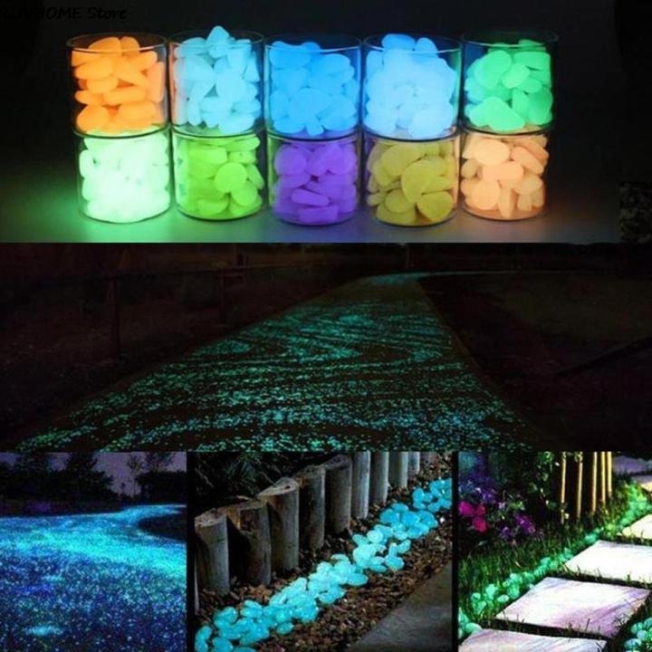 Radium Plastic Stones Colorful Luminous Glowing Pebbles, Glow in the ...