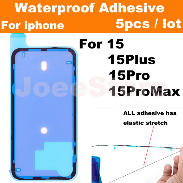 5pcs Waterproof Sticker for iPhone 15 Pro Max Plus Battery Adhesive ...