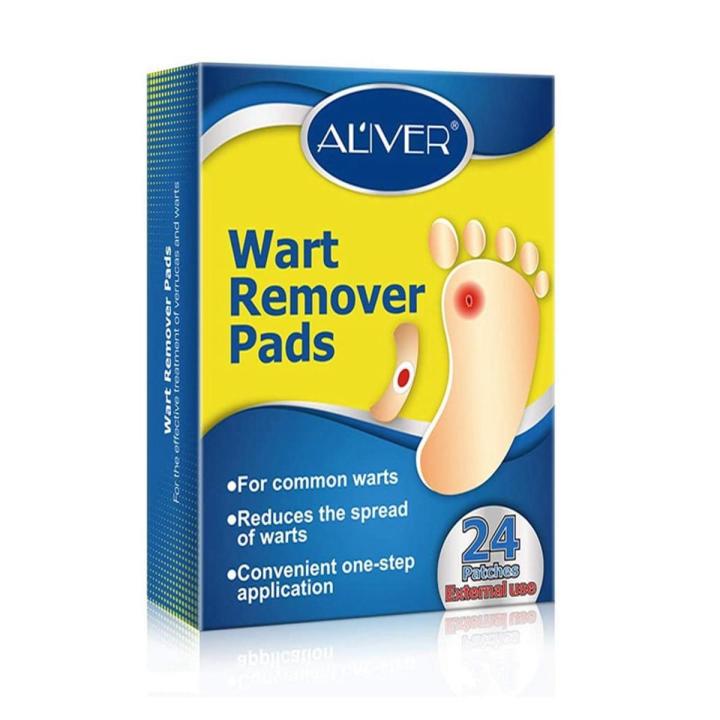 ALIVER 24 Count (Pack Of 1) Pads Wart Removal Pads, Common And Plantar ...