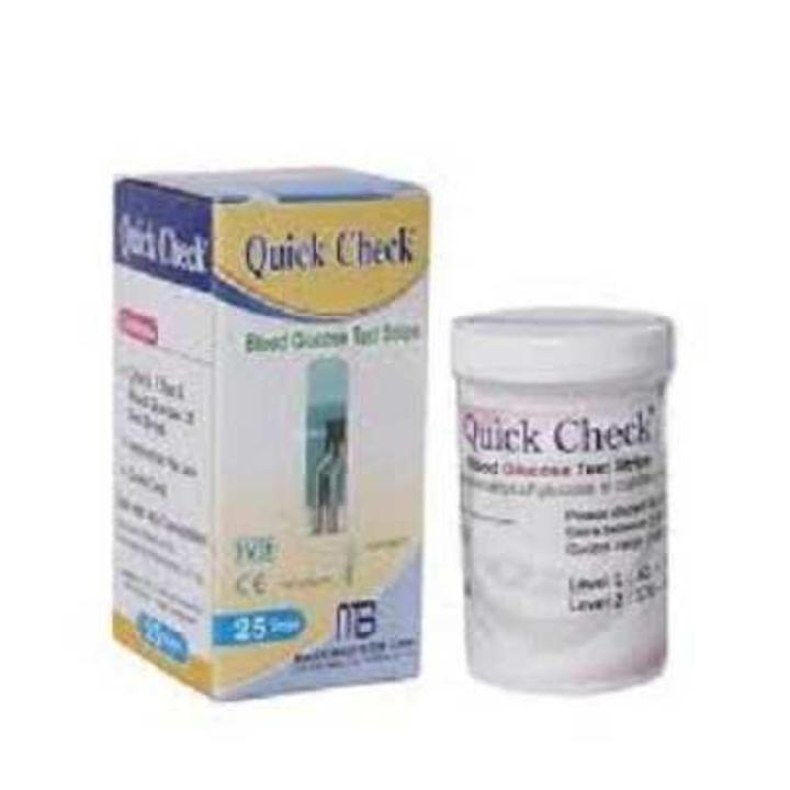Blood Glucose QUICK CHEK Test Strips - 25 pcs | Daraz.com.bd