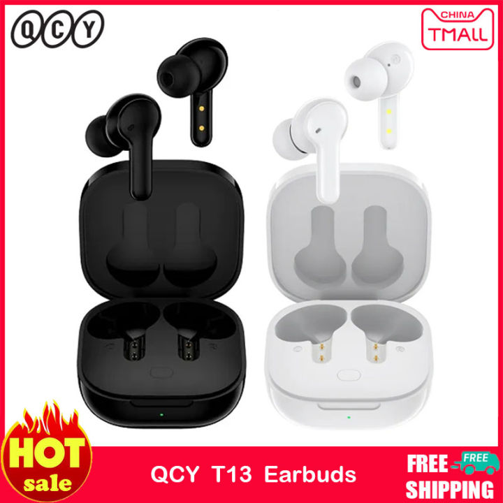 QCY T13 Bluetooth V5.1 ENC HD Call Headset Headphone Wireless TWS Earphone Touch Control Earbuds ...