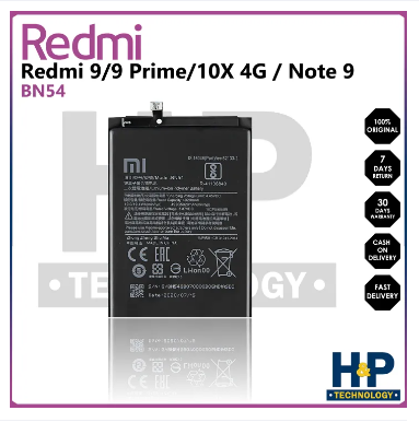 BN54 Battery for Redmi 9 / Redmi 9 Prime / Redmi 10X 4G / Note 9 ...