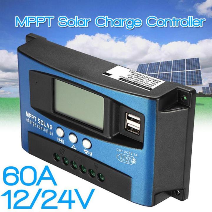 Helpful 40/50/60/100A 12/24V MPPT Solar Panel Regulator Charge ...