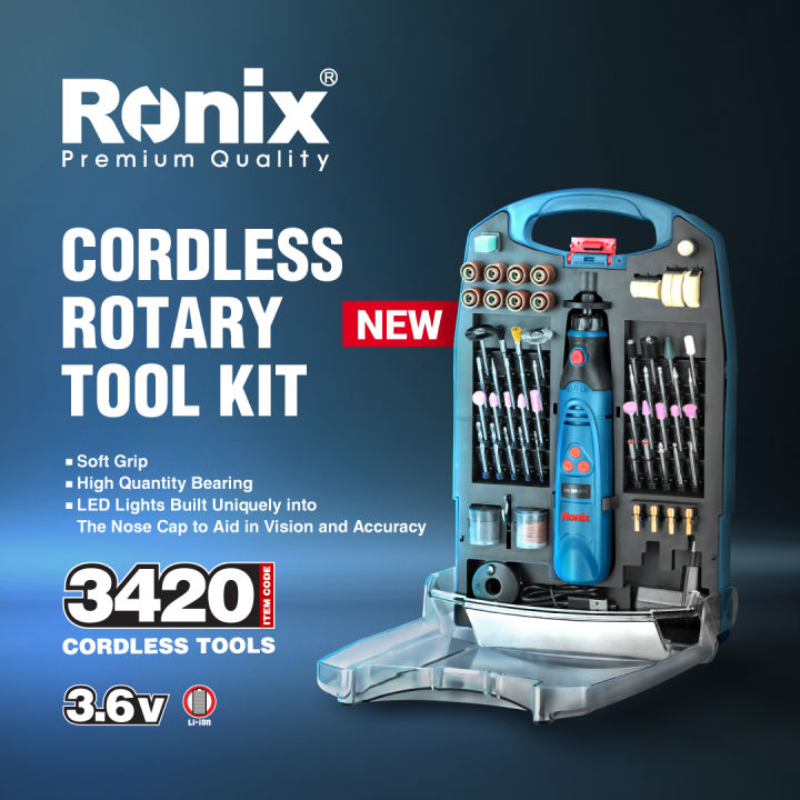 CORDLESS ROTARY KIT MINI DIE GRINDER SET RONIX 3420 - Upscaled Quality ...