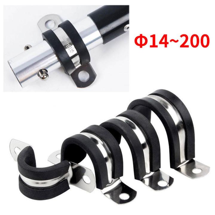 M14~M200 304 Stainless Steel Clamp Rubber Coated R-Type Pipe Clamp Rack ...