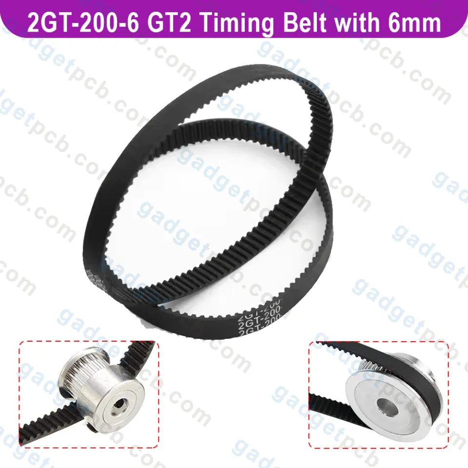 2GT-6mm Rubber Belt GT2 Closed Loop Timing Belt 2GT-6mm - Rubber ...