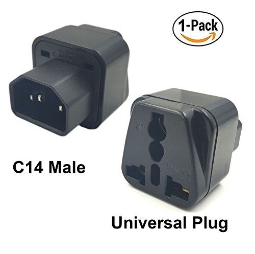 PDU UPS Converter C14 To Universal Socket Adapter Black 250v 10a Copper ...