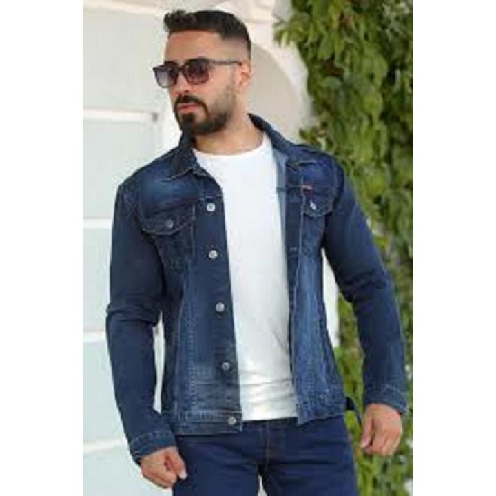 Navy Blue Fashionable Denim Jacket For Men | Daraz.com.bd
