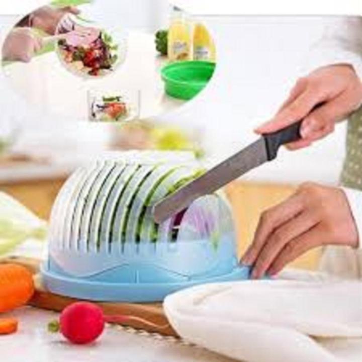 Kitchen Salads Making Tool Salad Cutting Bowl Wave Edge Salad Maker ...