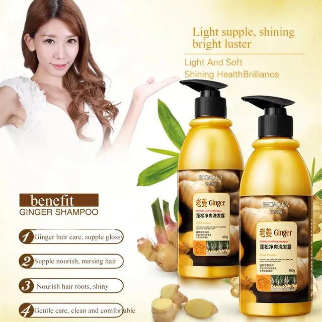 BIOAQUA Deep Cleansing Hair Growth Ginger Shampoo- 400g | Daraz.com.bd