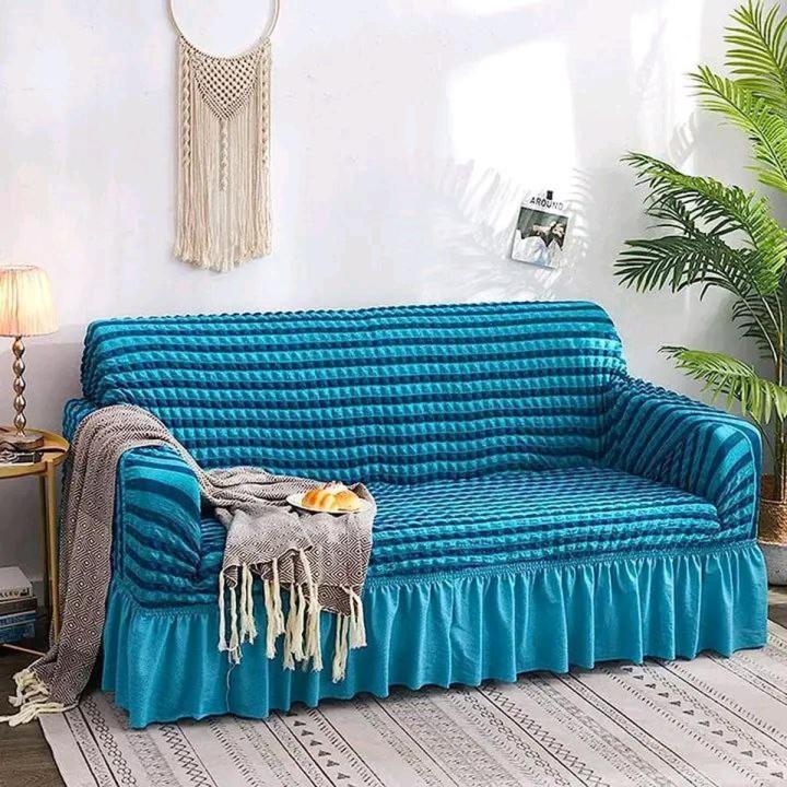 Sofa Cover 2 + 2 + 1 = 5 Seater Stitched Spandex Fabric (Customize ...