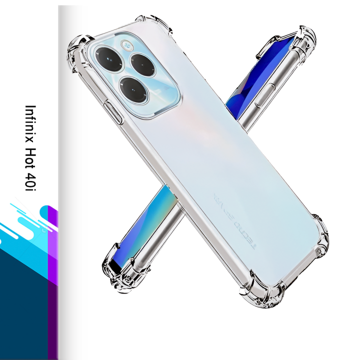 For Infinix Hot 40i - USG Premium Silicone Case Crystal Clear Soft TPU ...