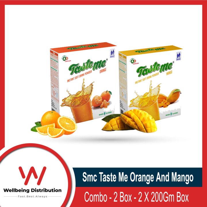 Smc Taste Me Instant Drink Powder - Orange And Mango Flavor Combo - 2 ...
