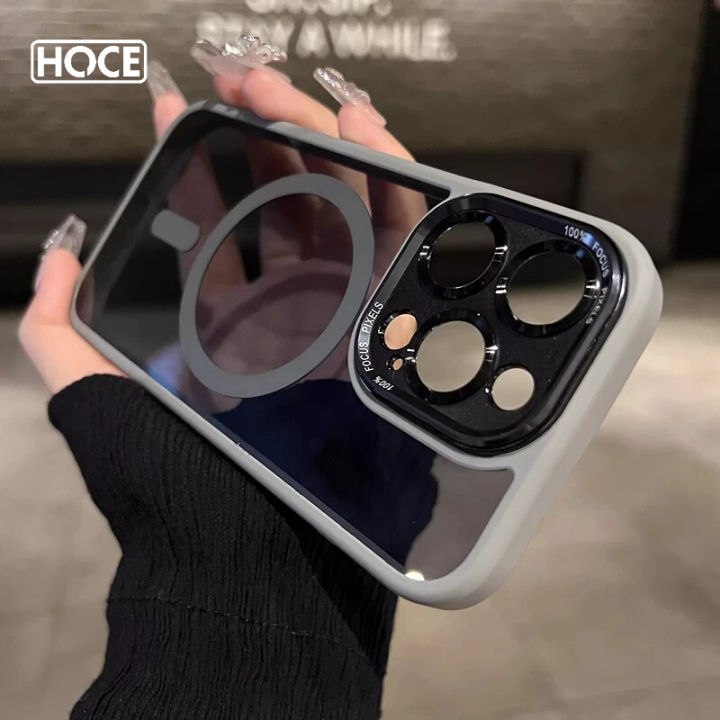 HOCE Luxury Clear Magnetic Phone Cases For iPhone 16 15 14 13 12 Pro Max 14 15 16 Plus 11 ...
