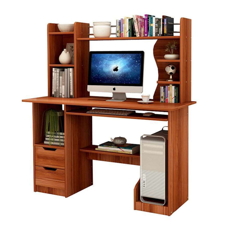 ড্রয়ারসহ শেল্ফ এবং ক্যাবিনেটের সাথে কম্পিউটার ডেস্ক ওয়ার্কস্টেশন ...