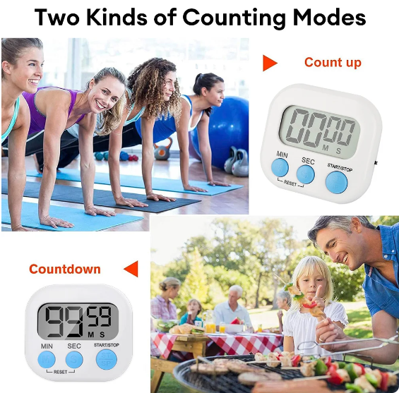 Digital Timer LCD Display Screen Digital Reminder Alarm Timer Time ...