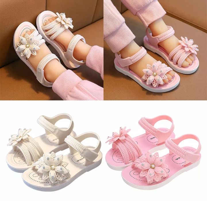 Girls Flowers Sandals Kids Sweet Princess Shoes for Party Wedding Kids ...