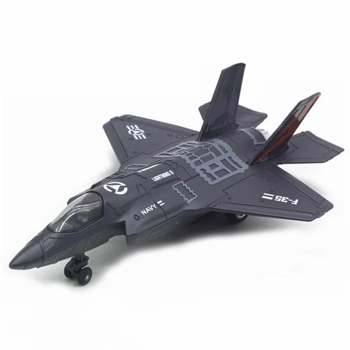 【Toy life hall】Large Pull Back F-35 Fighter Model LED Airplane Toy Gift | Daraz.com.bd
