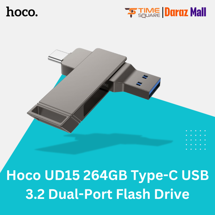 HOCO UD15 SMAR T USB TYPE-C (256GB) CAPACITY Metal high Speed Flas ...